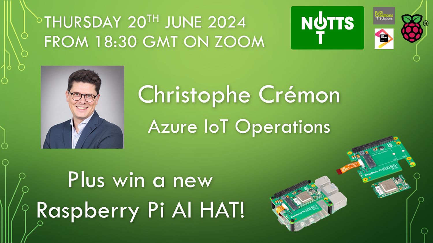 Notts IoT - Raspberry Pi AI + Christophe Crémon - Azure IoT Operations – Raspberry Pi Events